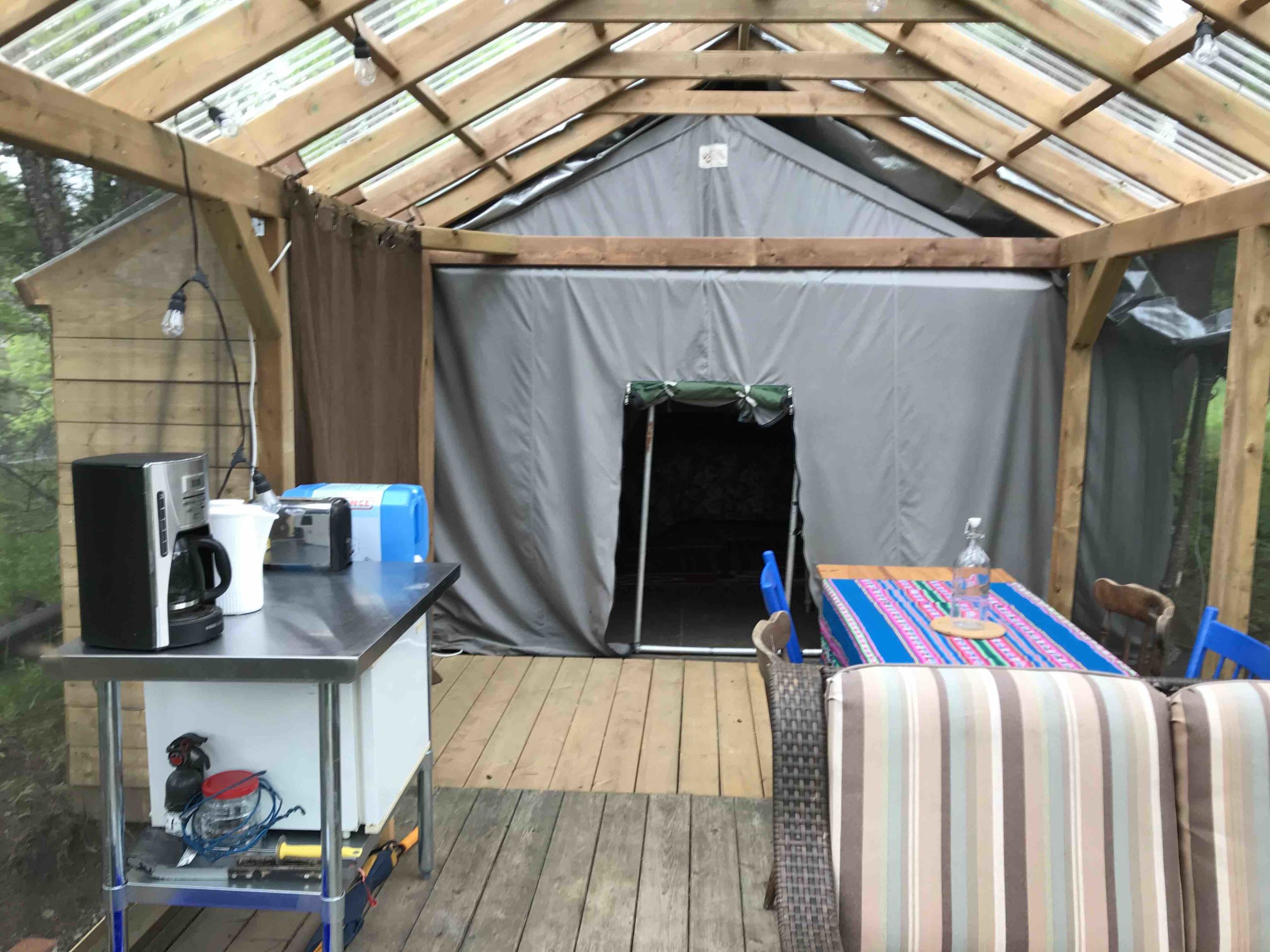 Glamping Prospector Tent – Reeve’s Rest at 3 Brother Falls